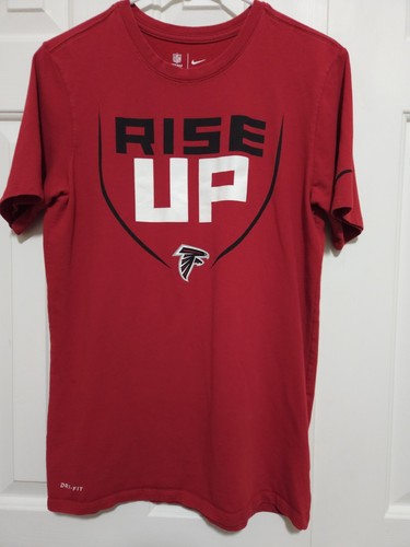 Nike Atlanta Falcons Men T Shirt Small RED Short Sleeve Logo RISE UP ...