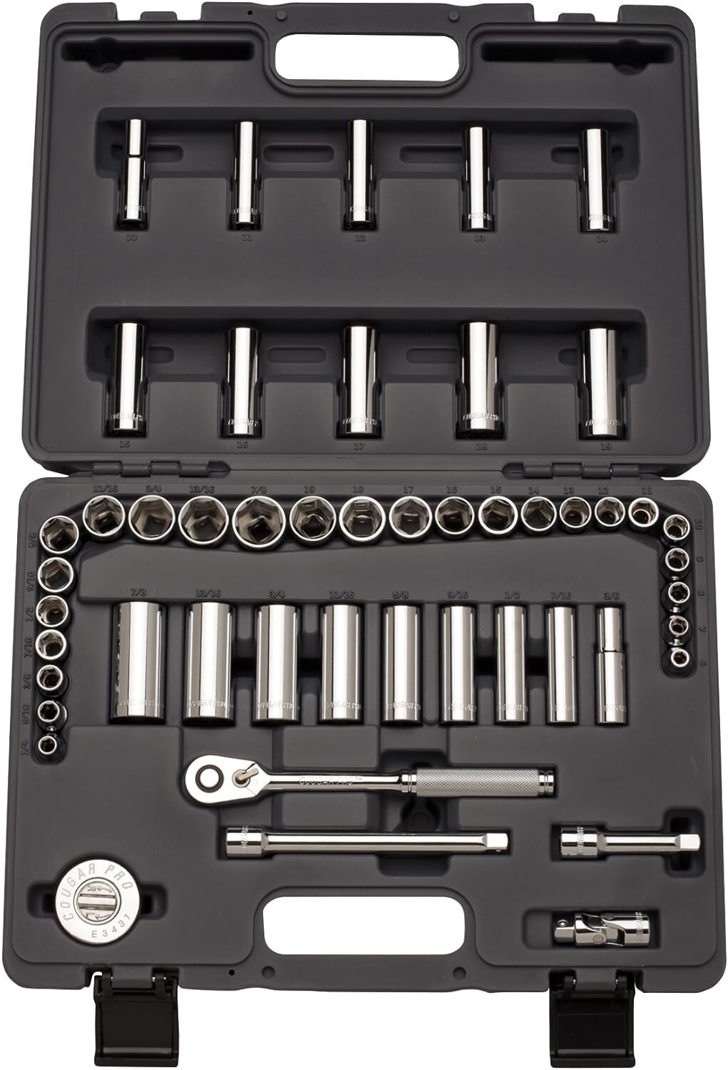 Cougar Pro A29 46 Pc 6 Pt Socket Set, 1/4 in. Drive | eBay