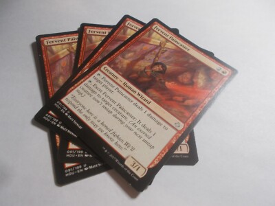 Fervent Paincaster x4 MTG Hour of Devastation Red Uncommon Creature NM ...