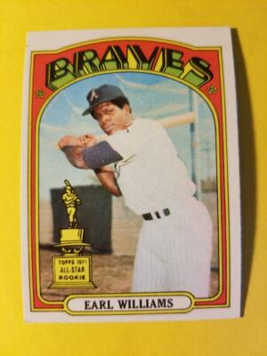 VINTAGE EARL WILLIAMS #380 ATLANTA BRAVES - 1972 TOPPS MLB BASEBALL | eBay