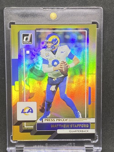 Matthew Stafford RARE GOLD HOLO REFRACTOR INVESTMENT CARD RAMS MINT | eBay