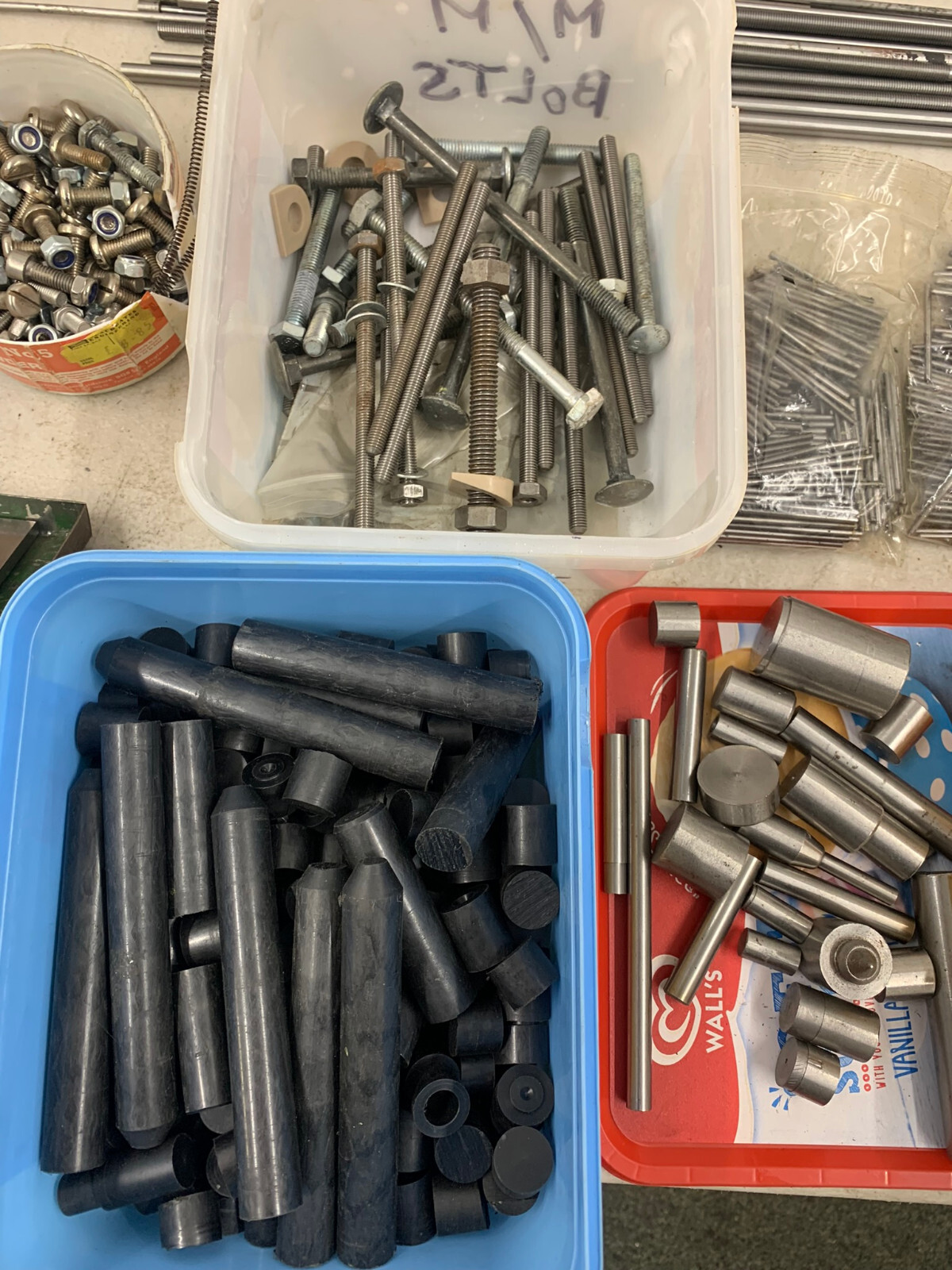 Nuts bolts steel blanks pins silversteel square steel plastic | eBay UK