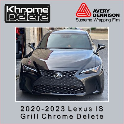 Chrome Delete Vinyl Wrap fitting the 2021-2025 Lexus IS Grill (Glossy ...