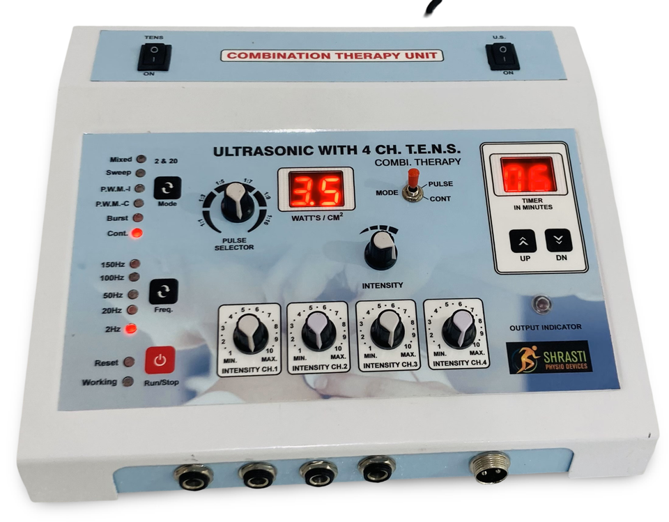 Physiotherapy Machine Four Channel TNS with Ultrasound Therapy Free ...