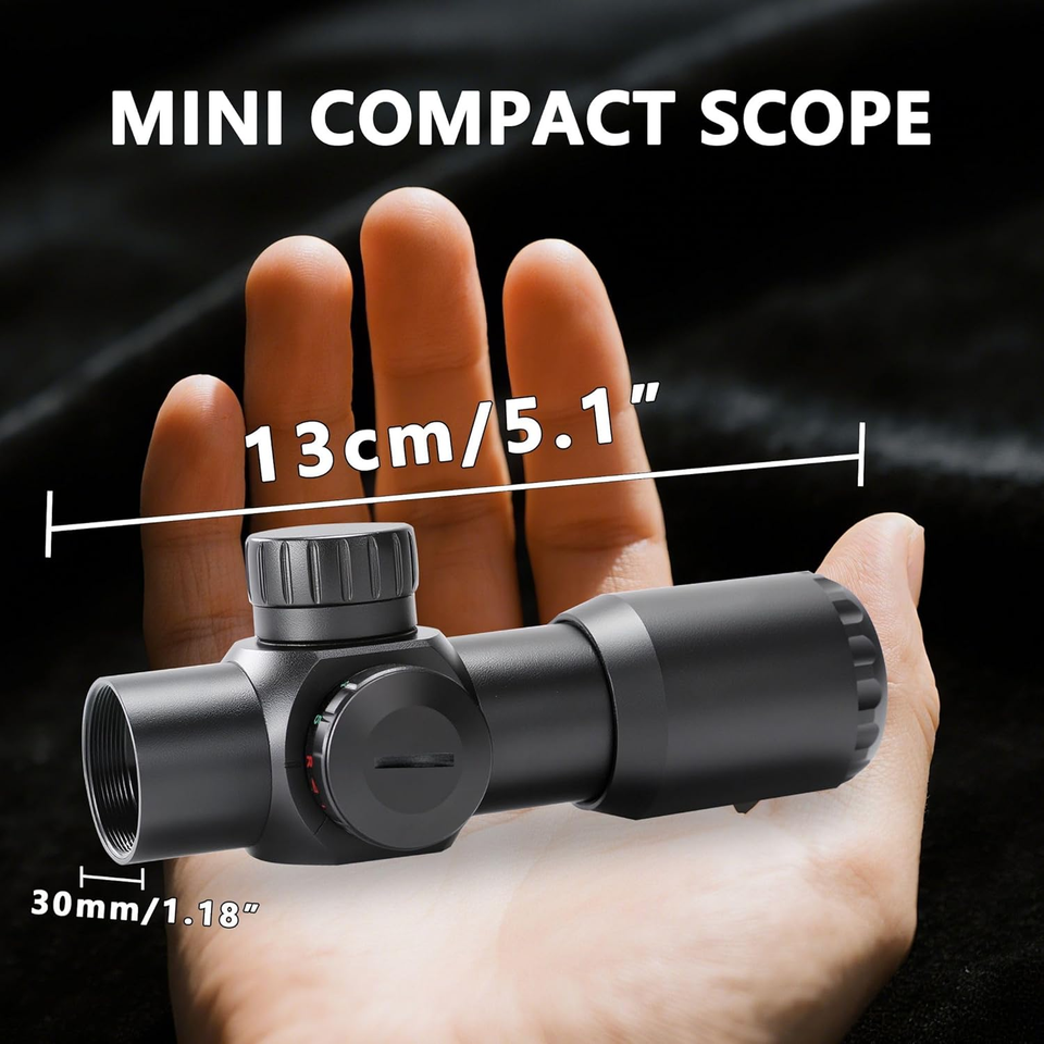 Rifle Scope 3X28 for Crossbows and Rifles with Red/Green Illuminated ...