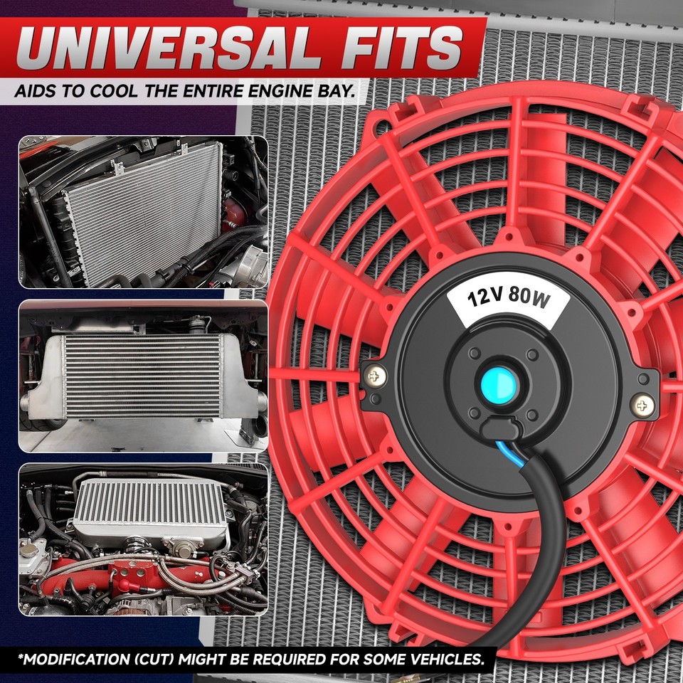 UNIVERSAL 7" HIGH PERFORMANCE ELECTRIC RADIATOR COOLING FAN ASSEMBLY ...