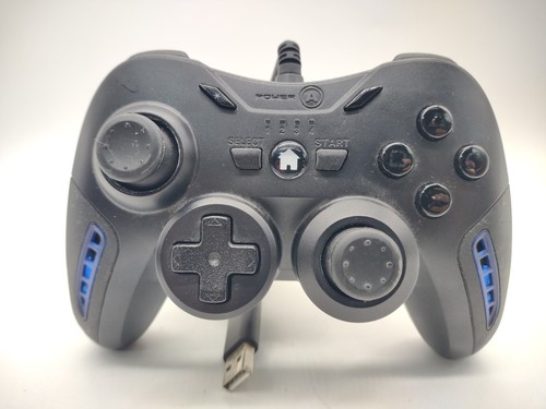 PowerA Air Flo USB Wired Black PS3 Controller For Sony Playstation 3 ...