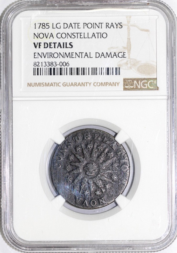 1785 Large Date Pointed Rays Nova Constellatio Copper NGC VF Details Env. Damage | eBay