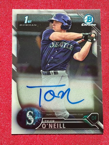 2016 1st Bowman Chrome TYLER O'NEILL Auto Rookie Card RC Red Sox HOT | eBay