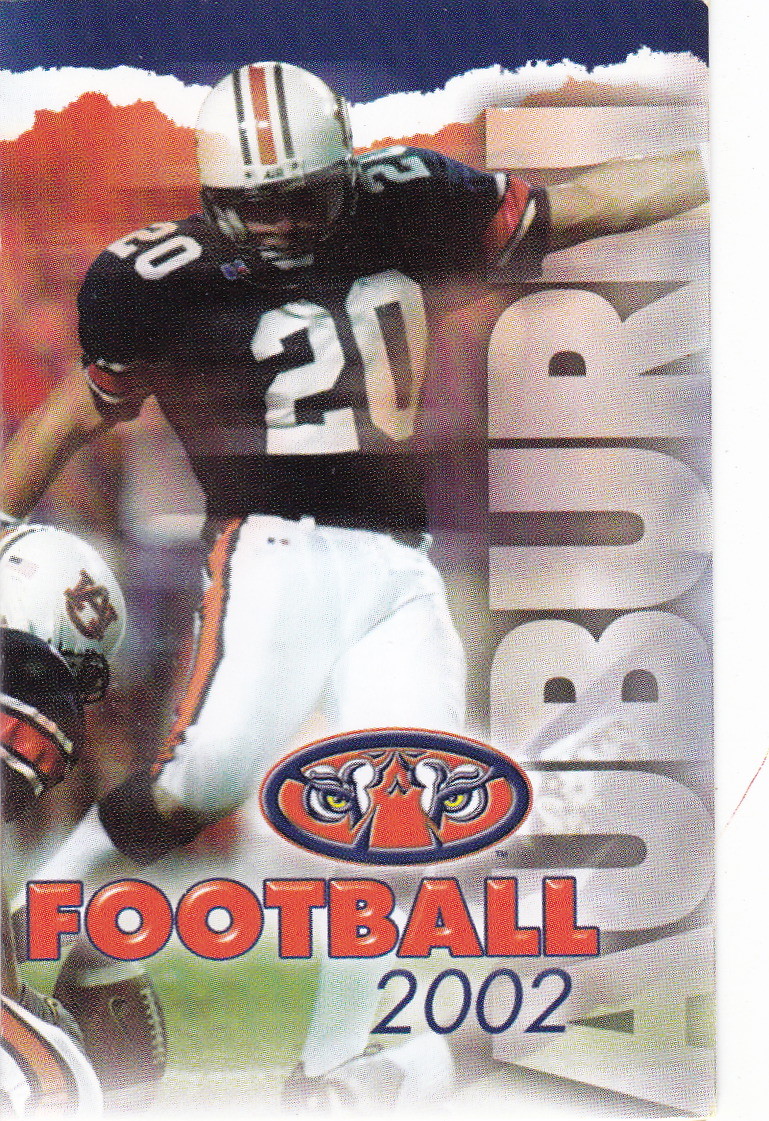 2002 AUBURN UNIVERSITY TIGERS FOOTBALL POCKET SCHEDULE | eBay