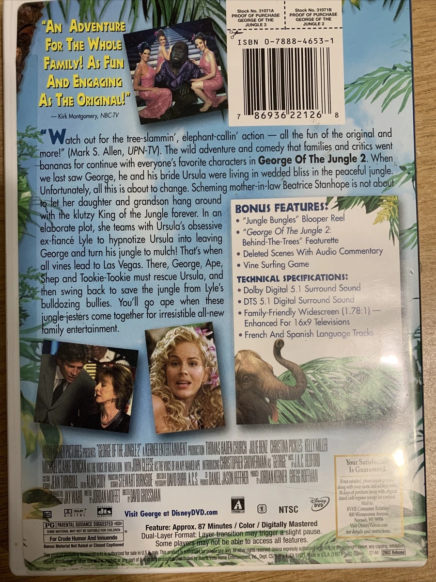 George Of The Jungle 2 Dvd Menu