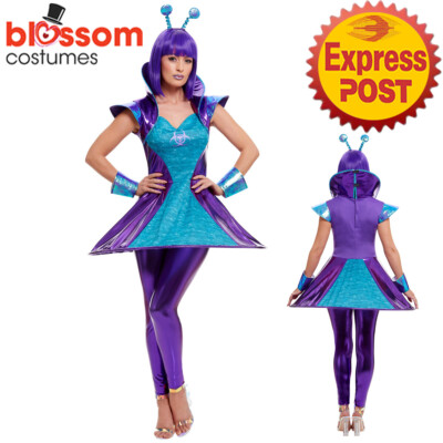 CA1564 Alien Lady Space UFO Sci-Fi Womens Book Week Dress Up Halloween ...