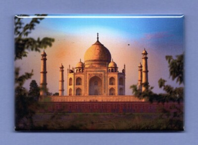 TAJ MAHAL *2X3 FRIDGE MAGNET* CITY INDIA TEMPLE GATE PILLAR FORT NEW ...