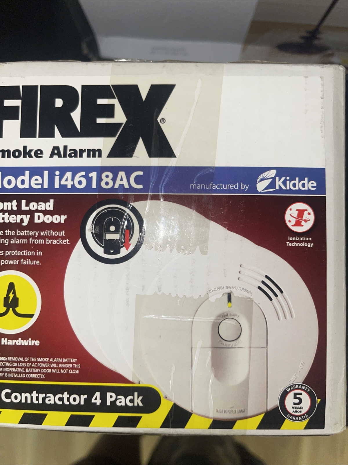 Brand New 4 × Kidde FireX Smoke Alarm Model i4618AC 120V Contractor 4 ...