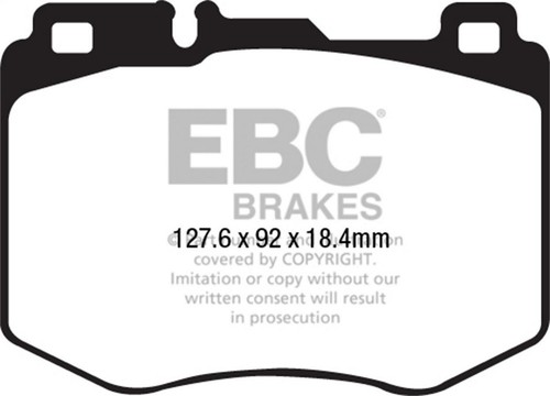 EBC Disc Brake Pad Set - Front Redstuff Premium Street FMSI D1796 2015 ...