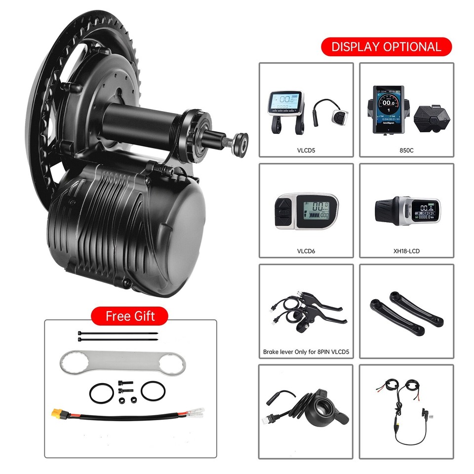 TSDZ8 tongsheng Mid Drive Motor Kit 750W 500W 250W electric bicycle US ...