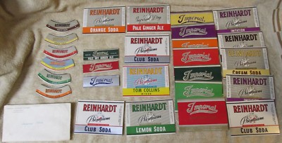 Vtg IMPERIAL & REINHARDT Beverage Soda Label Lot Birch Beer/Cream ...