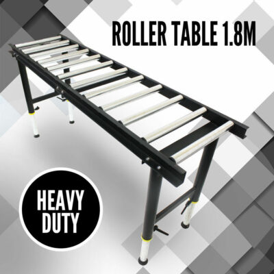 1.8m Roller Top Table, 12 Roller Heavy Duty Work Support Conveyor ...