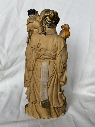 Vintage Italian Made Chinese God Longevity Peach Statue | eBay