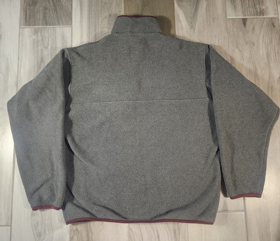 Vtg Patagonia Synchilla Medium Gray Snap T Fleece Pullover Jacket Gray ...