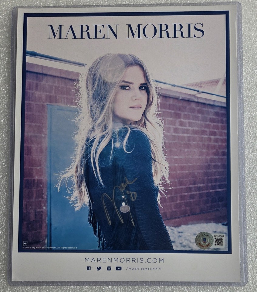 MAREN MORRIS SIGNED BECKETT BAS COA 8X10 PHOTO COUNTRY MUSIC SINGER AUTOGRAPHED | eBay