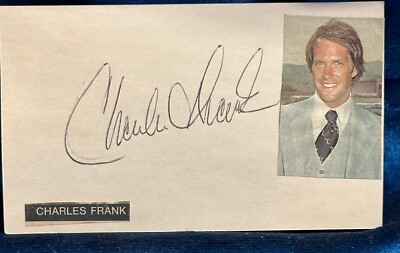 👀 Charles Frank Signed Autograph 3x5 Index Card Columbo 👀 | eBay