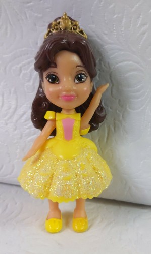 Disney Princess Posable Mini Belle Princess Doll 3.5" Tall | eBay