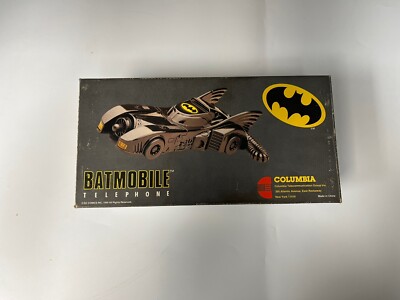 RARE 1990 VINTAGE BATMAN BATMOBILE TELEPHONE MIB COLUMBIA UNUSED MINT ...