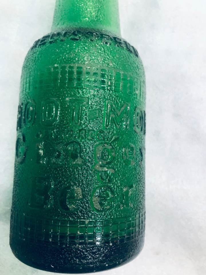 Vintage Hoot-Mon Ginger Beer Green Bottle Quaker City Pa Phila | eBay