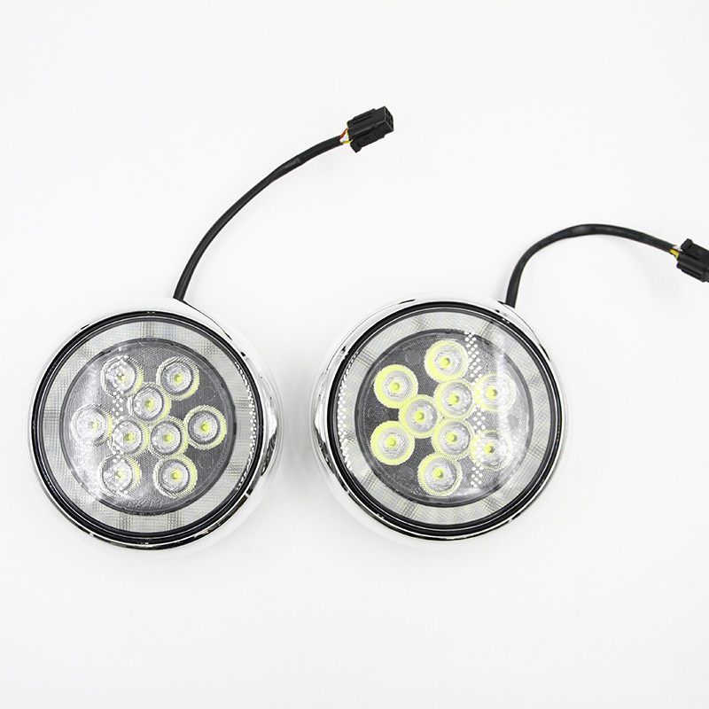 Chrome Front Bumper LED Mini Rally Lights Halo DRL For Mini Cooper R50 ...