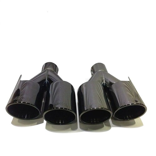 M Performance Style Black Exhaust Tip Set For BMW Car 2.25" Dual Quad ...