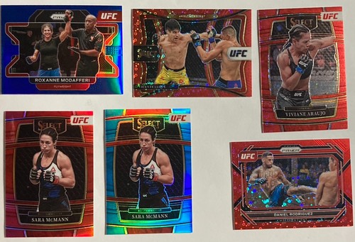 2022 Panini Select Prizm UFC 6 Card Lot Modafferi Luque D-Rod Red /99 ...