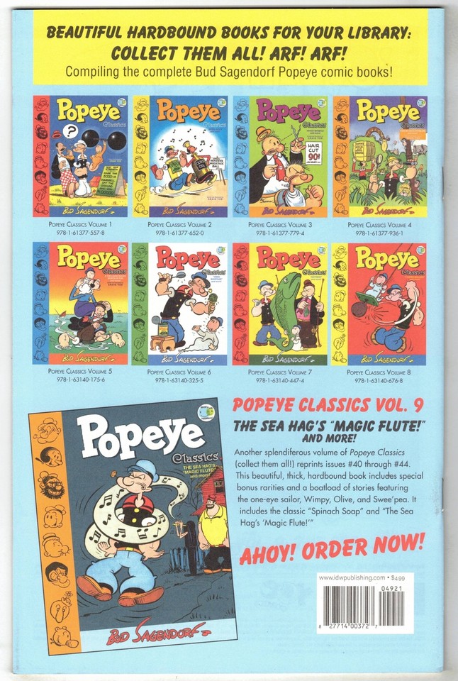 Popeye Classic #49 1:10 Dave Pryor Variant IDW Yoe 2012 VF/NM | eBay
