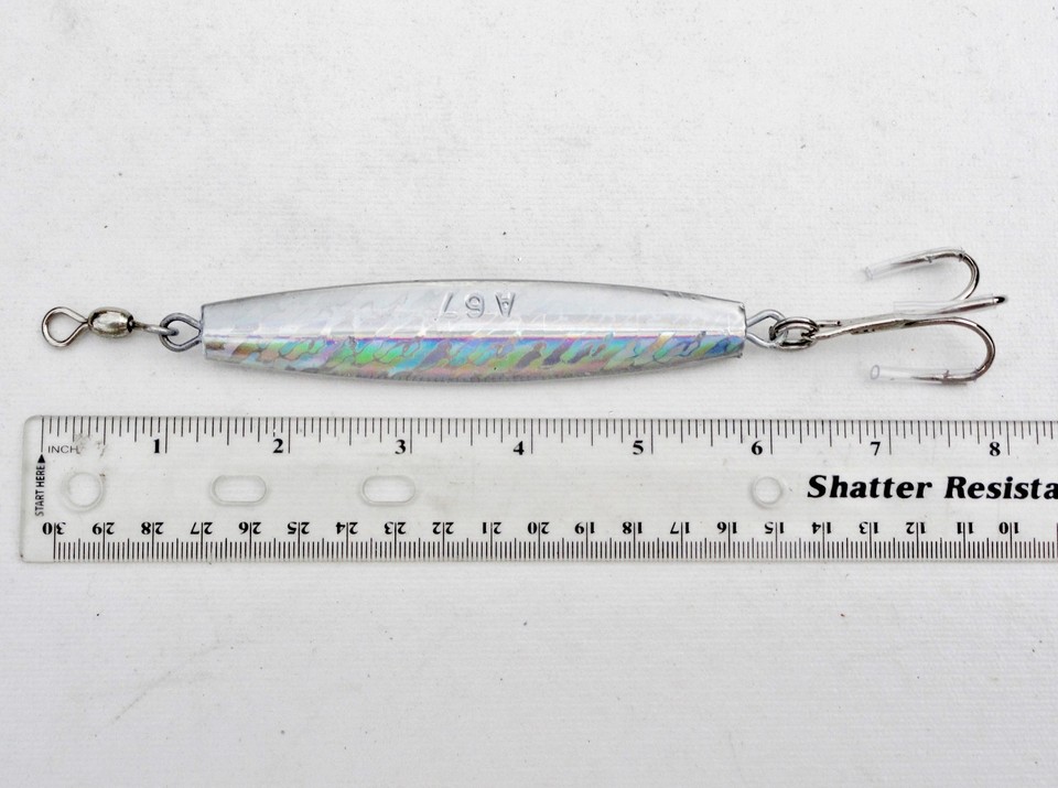 10 Pieces Diamond Jig 6oz Holographic Saltwater Fishing Lures w/Treble ...