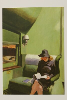 EDWARD HOPPER: "Compartment C, Car 293" 1938, Art-Postcard NEW | eBay
