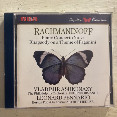 Ashkenazy / Pennario Rachmaninoff Piano Concerto No. 3 CD RCA Papillon ...
