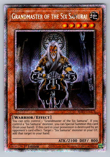 Grandmaster of the Six Samurai Yugioh RA03-EN174 Platinum Secret Rare ...