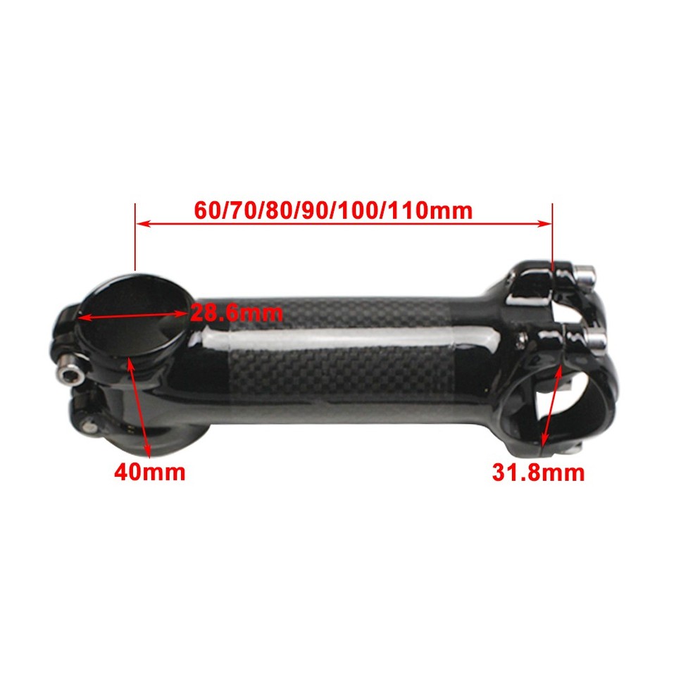 MTB Road Bike Stem Alloy Carbon Bicycle Handlebar Stems 31.8*80/90/100 ...