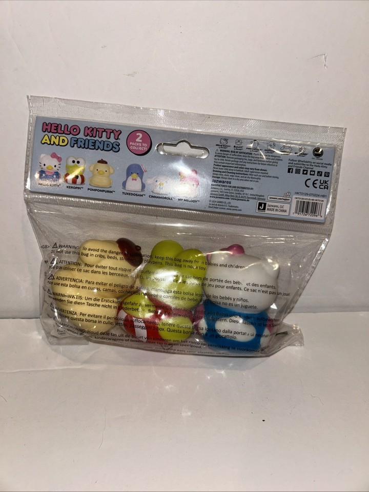 New Sanrio Duckz Hello Kitty & Friends Rubber Ducks 2.5" 3 Pack 2024 ...