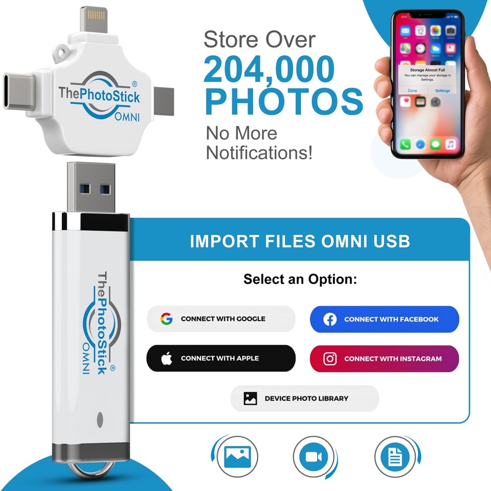 Drive External Storage Memory 32 GB Multiport Flash Photo Stick Phones ...