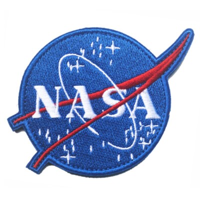 Embroidered NASA Space Program Hook Loop Patch Backing-Fastener Badge ...