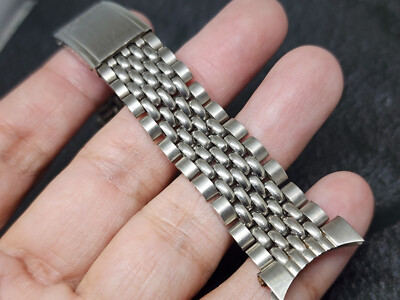 Nos Rare Vintage Seiko Bracelet 20mm Cruve end piece beads of rice. | eBay