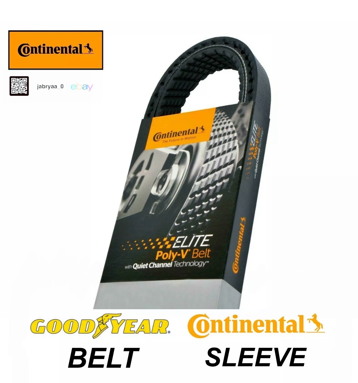 NEW 4050485 Serpentine Belt-Continental Elite / Goodyear Gatorback Belt ...