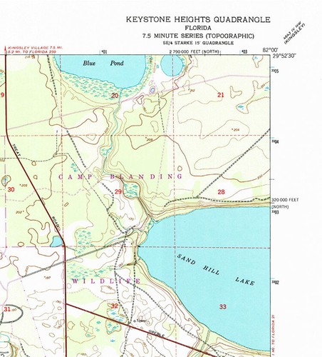 1949 Topo Map of Keystone Heights Florida Quadrangle | eBay