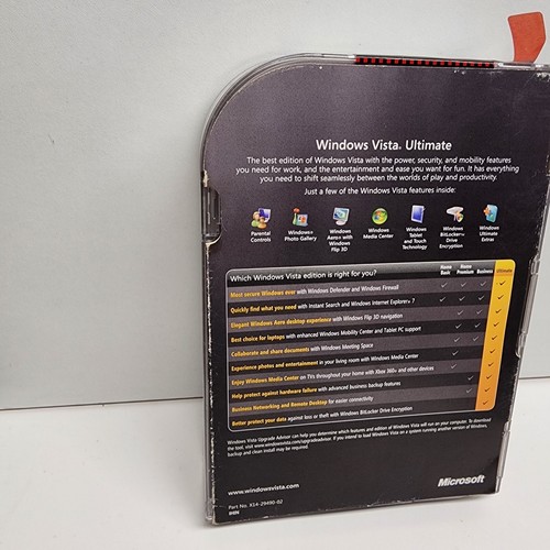 Microsoft Windows Vista Ultimate Sealed 32 64 Bit Service Pack 1 Full ...