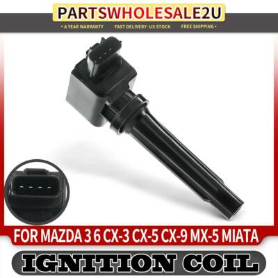 Ignition Coil for Mazda 3 3 Sport 5 MX-5 Miata 6 CX3 CX-5 CX-9 L4 1.5L ...