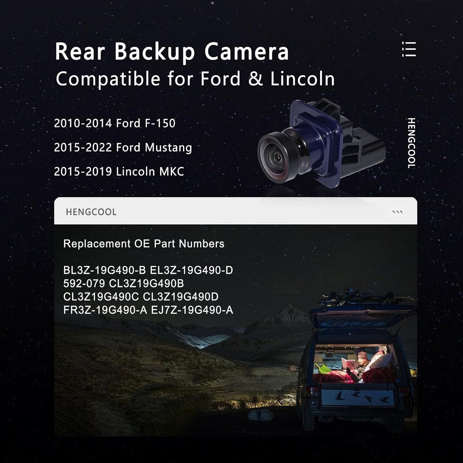 10-14 Ford F150 15-22 Mustang Backup Camera Rear View Back Up Camera ...