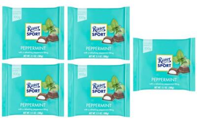 Ritter Sport PEPPERMINT chocolate square bars 100g (Pack of 5) | eBay UK