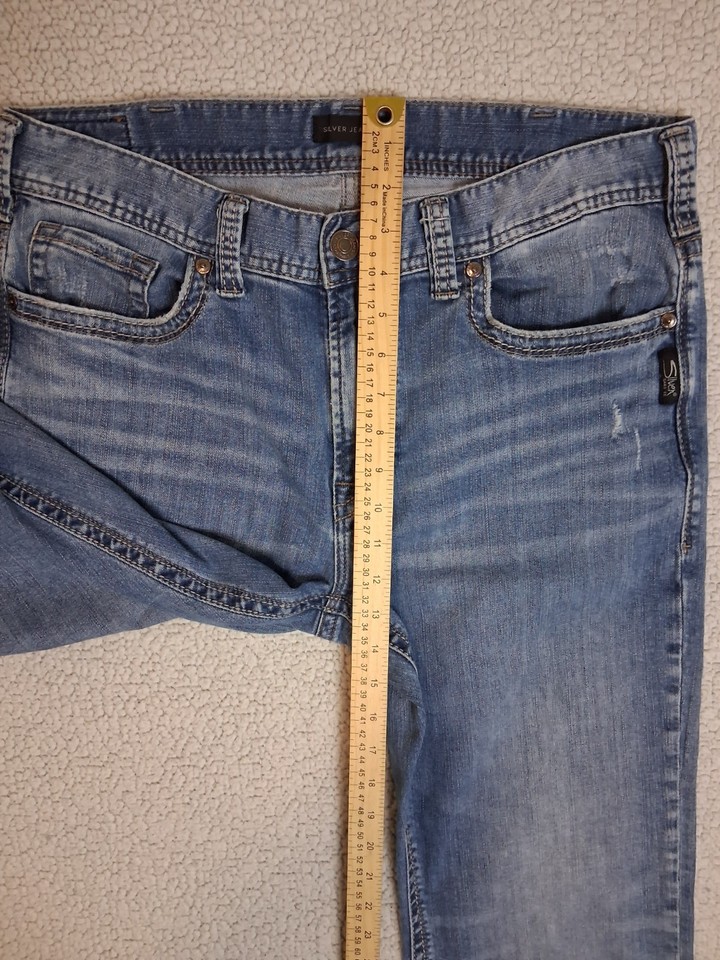 Vintage Silver Jeans Men's 34x32 Blue Denim Craig Boot Cut Pants Medium ...