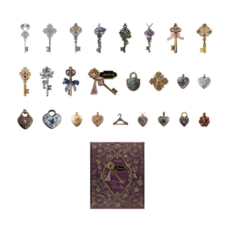 Antiqued Key Pattern Journaling Sticker Adhesive Paper Sticker for ...